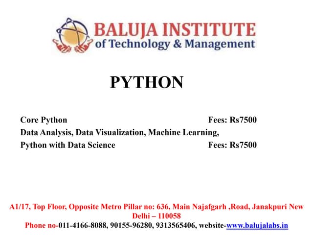 Learn Python Complete Course For Free Pptx