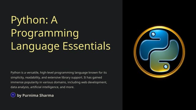 Python A Programming Language Essentials Pptx