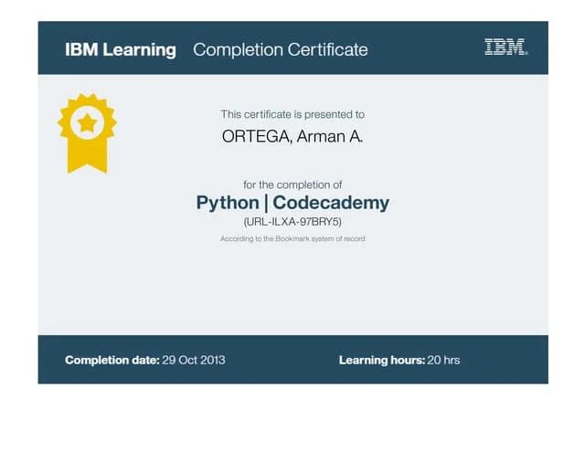 Arman Ortega Python Codeacademy Pdf