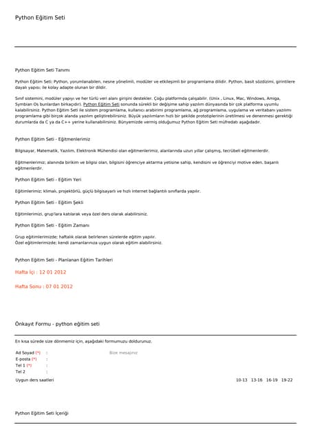 Python Egitim Seti Pdf