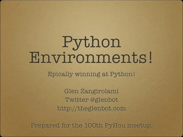Python Environments Key