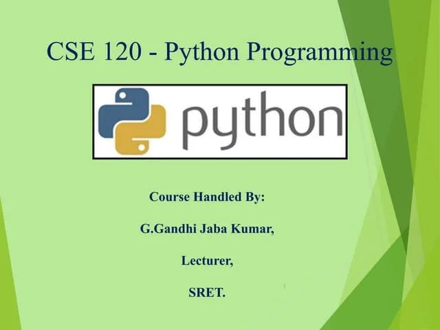Module 1 Introduction To Python Notes Grade 8 Pptx