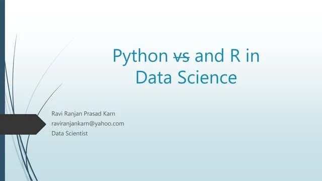 Python And R In Data Science Pptx