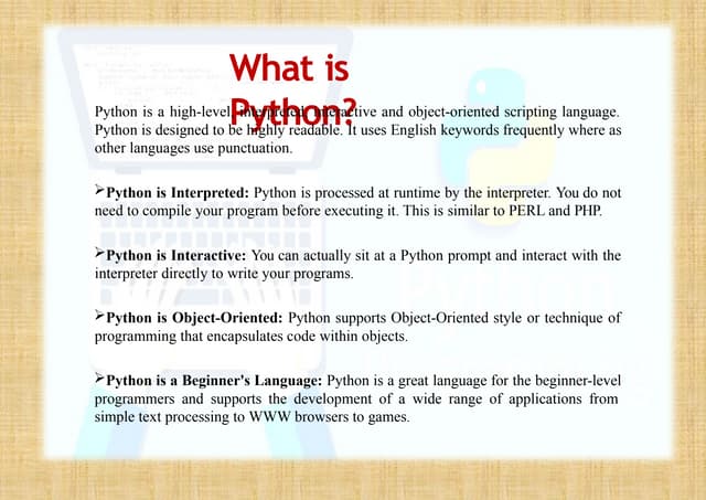 Introduction To Python Programming Concepts Pptx