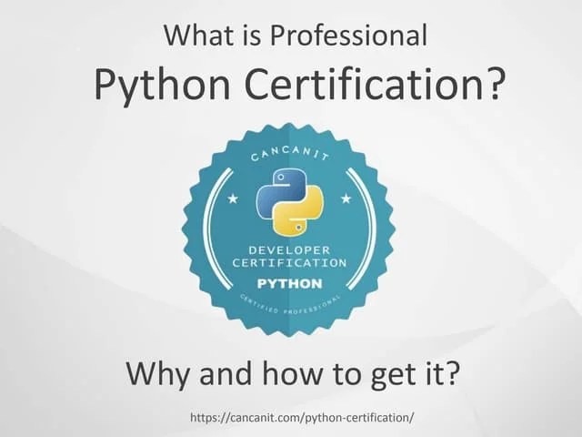 Python Certification Pptx