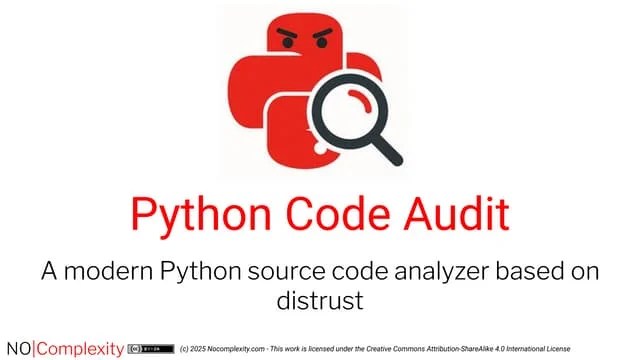 Python Code Audit A Modern Python Source Code Analyzer Based On