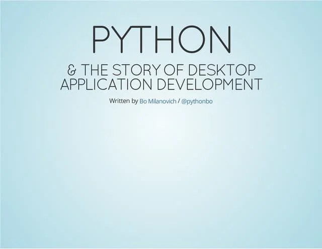Python Desktop Application Development Pythonbo Pdf