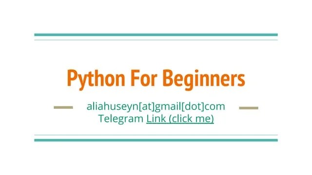 Python For Beginners Ppt
