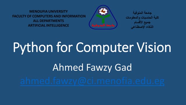 Python For Computer Vision Revision Pdf