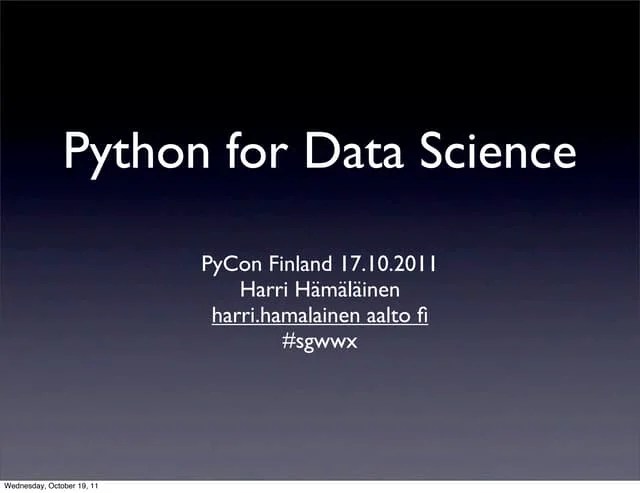 Python For Data Science Pdf