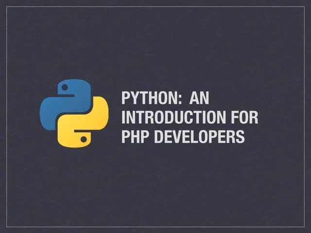 Python An Introduction For Php Webdevelopers Pdf
