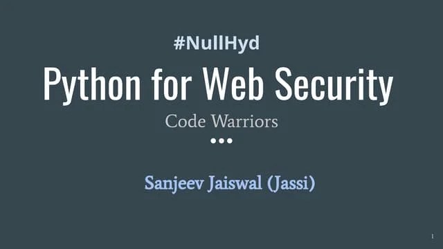 Python For Web Security Beginner Pdf