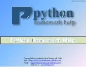 Python Homework Help Pptx