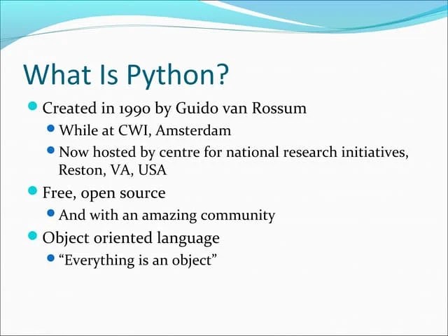 Industrial Training Ppt On Python Programming Language Pptx