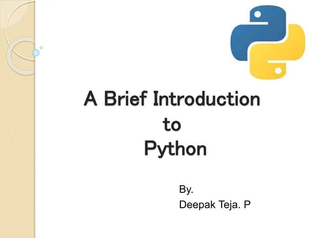 Introduction To Python And More In Intro Pptx