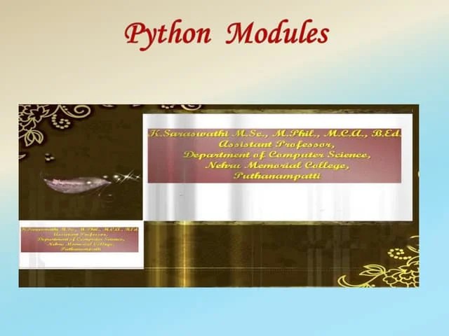Python Modulesfinal Pptx