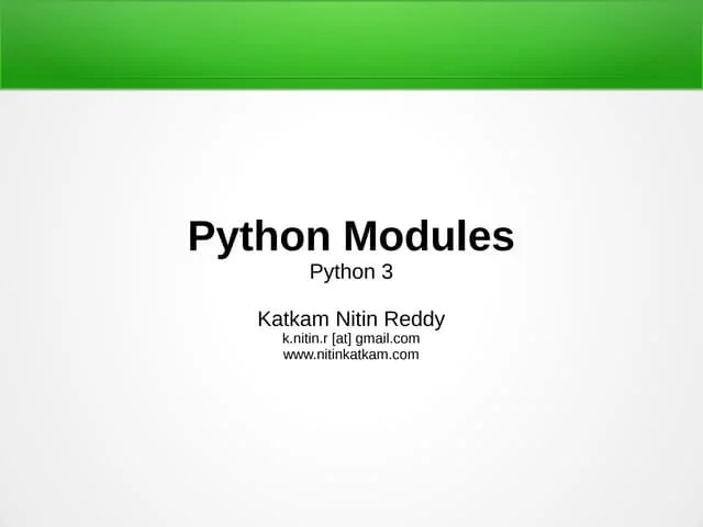 Python Modules Odp