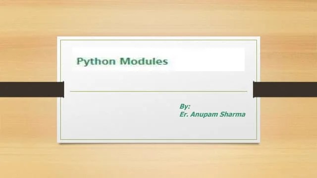 Python Modules Pptx