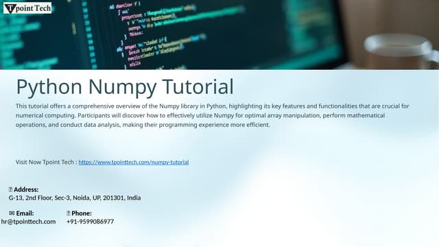 Python Numpy Tutorial 30 Pptx