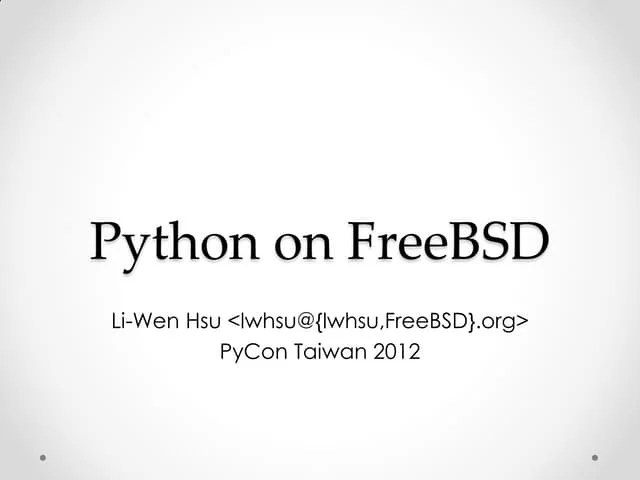 Python On Freebsd Pdf