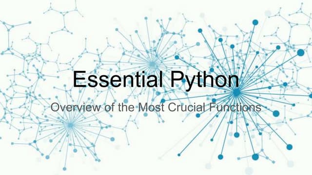 Python Overview Ppt