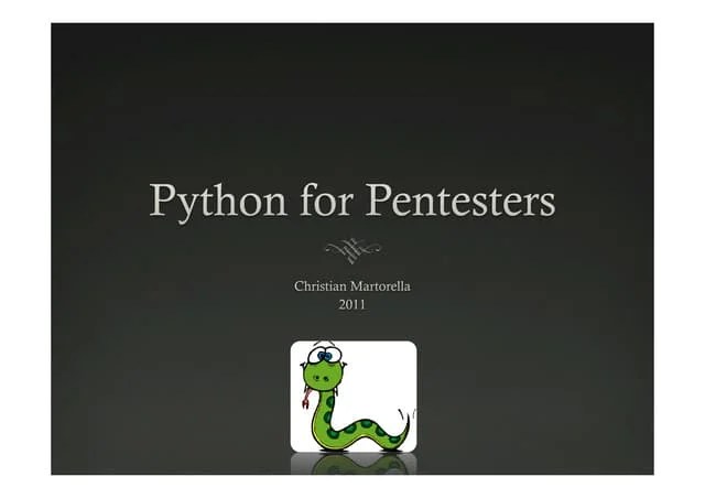 Python For Penetration Testers Pdf