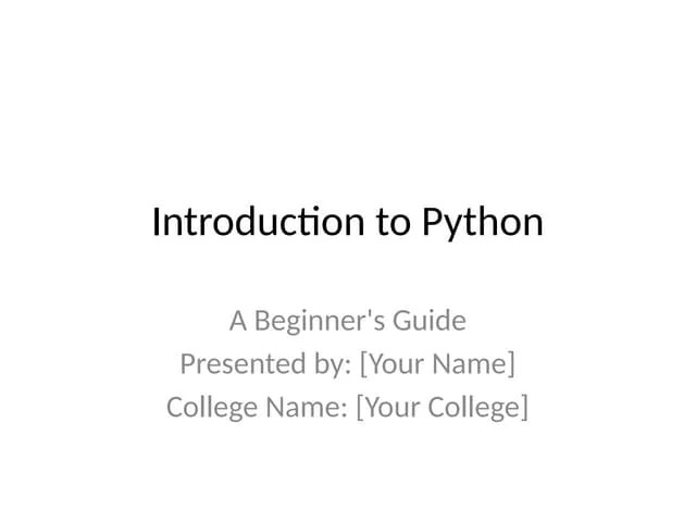 All About Python And More Cambridge Pptx