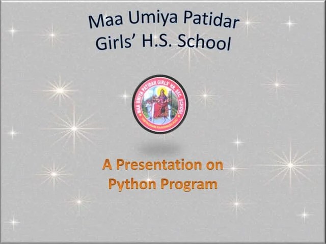 Python Program Pptx