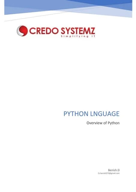 Python Programming For Beginners Pdf