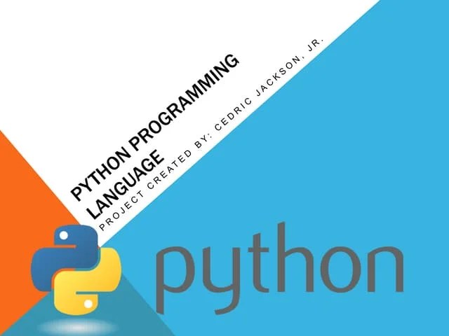 Python Programminglanguage Pptx