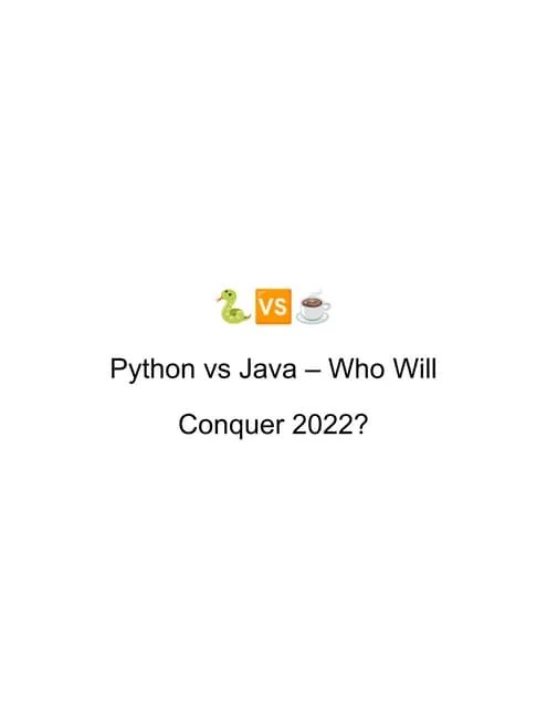 Python Vs Java Key Differences Explained Pdf