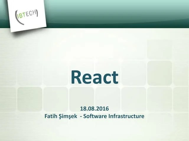 Presentation On An Introduction To Reactjs Pptx Web Development
