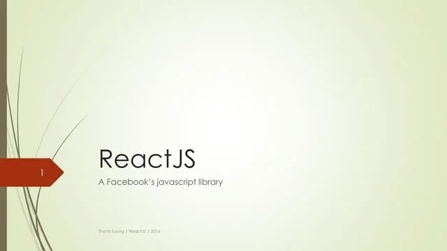 Introduction To React Js Pptx Web Development Internet