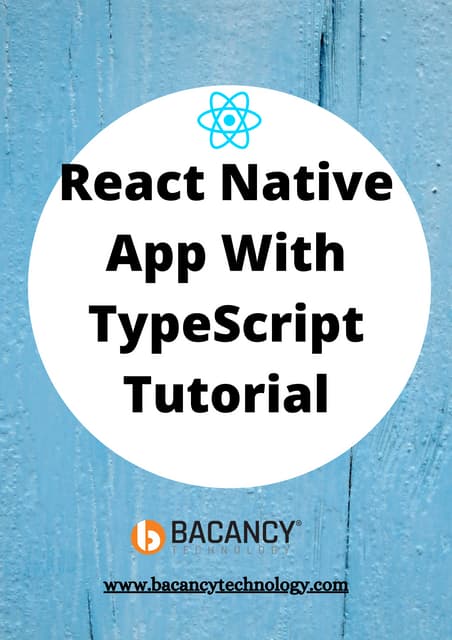 React Native App With Type Script Tutorial Pdf