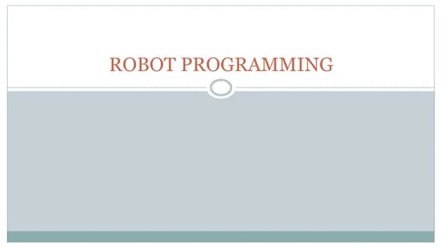 Chapter 8 Robot Control System Ppt