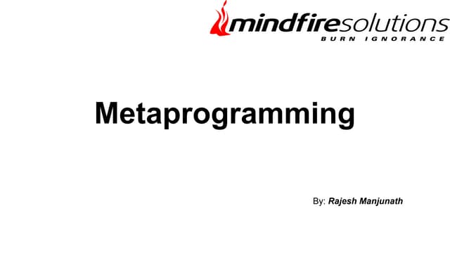 Ruby Metaprogramming Pdf