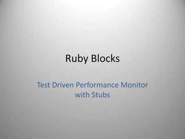 Ruby Blocks Pptx