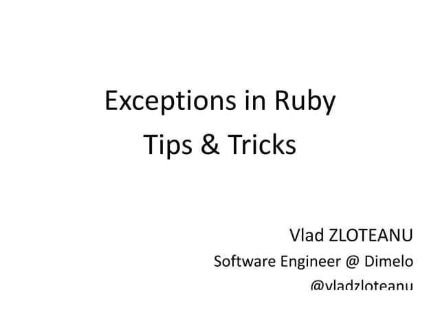 Ruby Exceptions Pdf