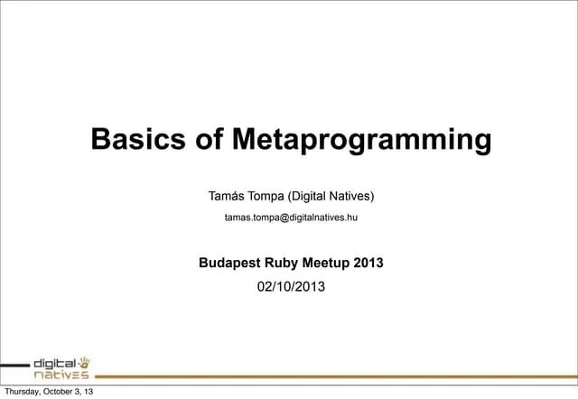 Ruby Metaprogramming Pdf
