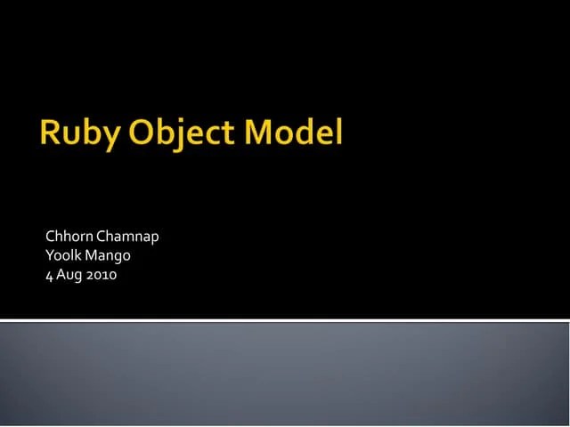 Ruby Object Model Pptx