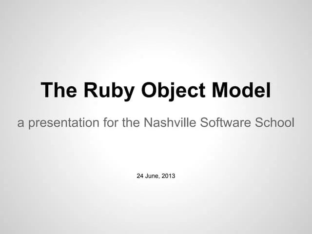 Ruby Object Model Pdf