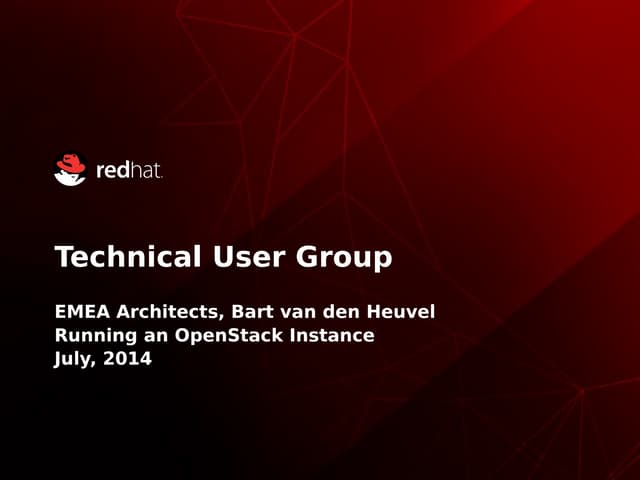 Running An Openstack Instance Pdf