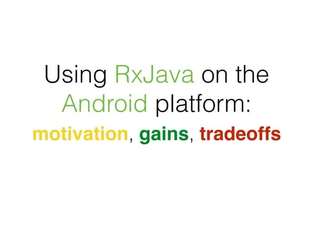Rxjava Android Pdf