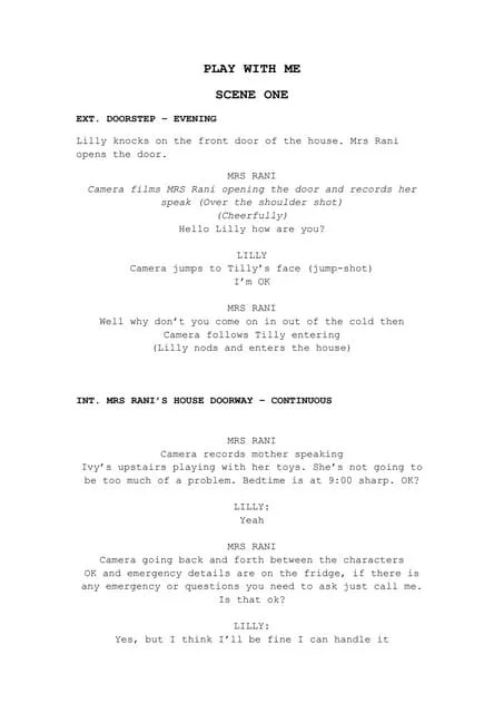 Script For Media Preliminary Task Pdf