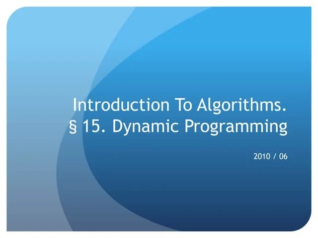 Sec15 Dynamic Programming Pdf