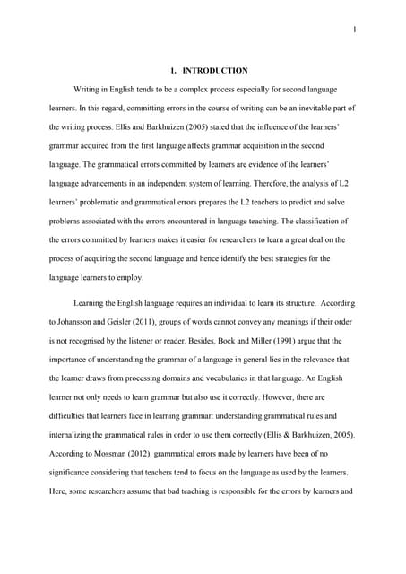 Second Language Acquestion Errors Analysis Pdf