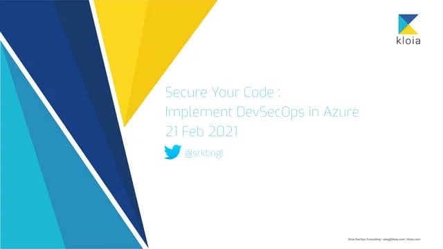 Secure Your Code Implement Devsecops In Azure Pdf