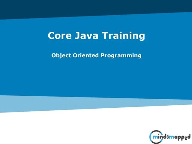 Intro To Object Oriented Programming With Java Ppsx