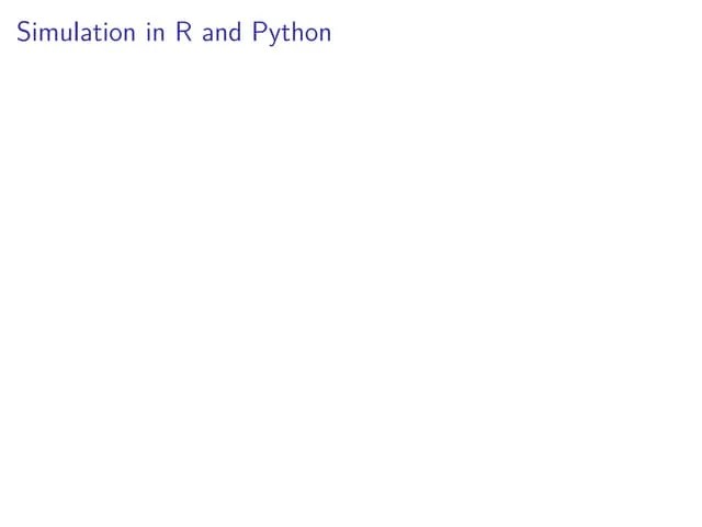Simulation In R And Python Pdf