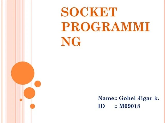 Socket Programming Ppt